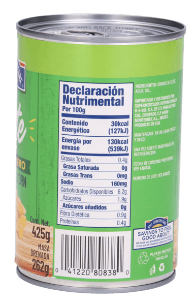 HCF Elote en Lata 432 g - Mi Tienda del Ahorro