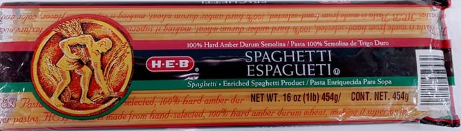 HEB Pasta Spaghetti 454 g - H-E-B México