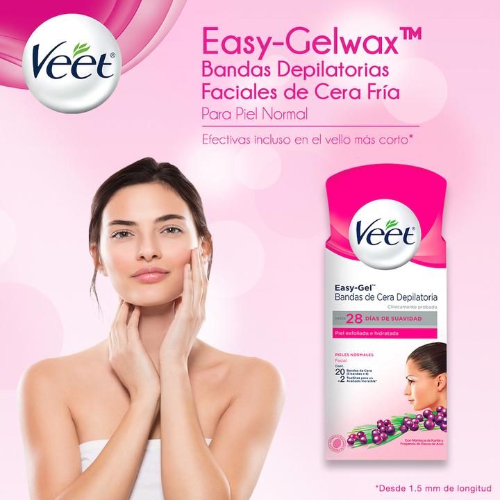 Veet Bandas Faciales Piel Normal 20 pz - Mi Tienda del Ahorro