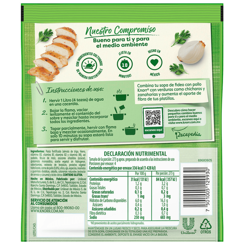 Knorr Sopa de Fideo con Pollo 95 g - Mi Tienda del Ahorro Knorr Sopa de Fideo con Pollo 95 g - Mi Tienda del Ahorro