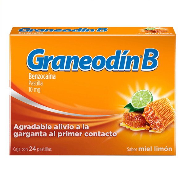 Graneodin-B Pastillas Sabor Miel Limon con 24 pz - H-E-B México