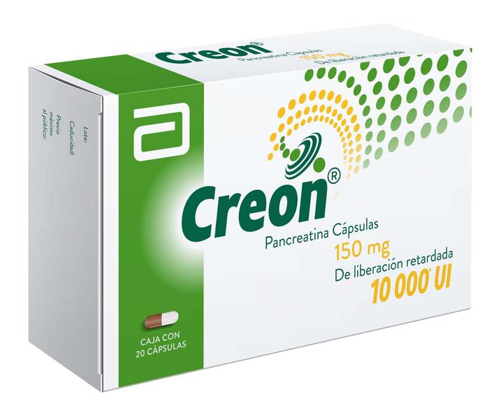 Abbott Creon 150 Mg 20 Cap Pancreatina 20 Pz - H-E-B México