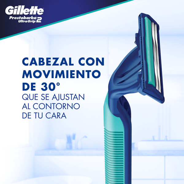 Gillette Prestobarba Ultragrip2 Rastrillos Desechables Para Afeitar 2 ...