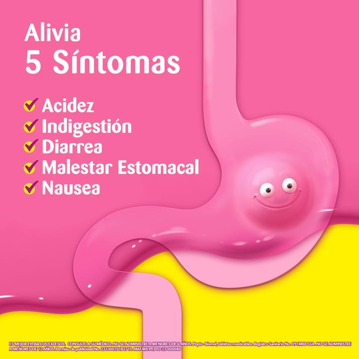 Pepto-Bismol para el malestar estomacal y diarrea con 24 Tabletas ...