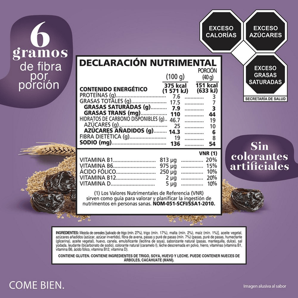 Kelloggs Barras de Cereal All Bran Pasas 240 g - H-E-B México