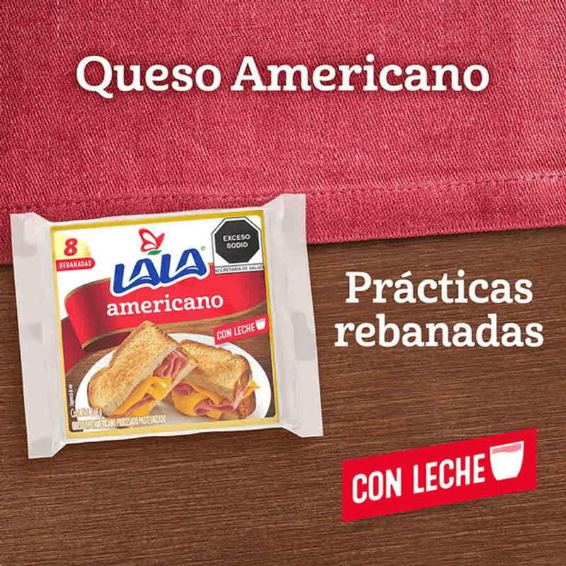 Lala Queso Fundido Tipo Americano 144 g - Mi Tienda del Ahorro Lala Queso Fundido Tipo Americano 144 g - Mi Tienda del Ahorro