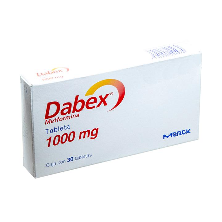 Merck Dabex 1000 Mg 30 Tab Clorhidrato de Metformi - H-E-B México