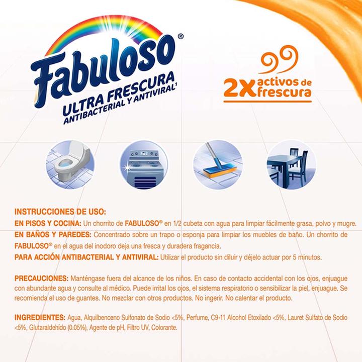 Fabuloso Limpiador Naranja 1 L - H-E-B México