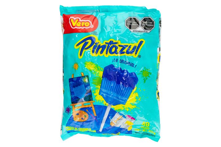 Vero Paleta de Caramelo Brochita Pinta Azul 48 Pz - H-E-B México