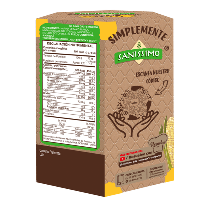 Sanissimo Tostadas de Maiz Horneadas 216 g - H-E-B México