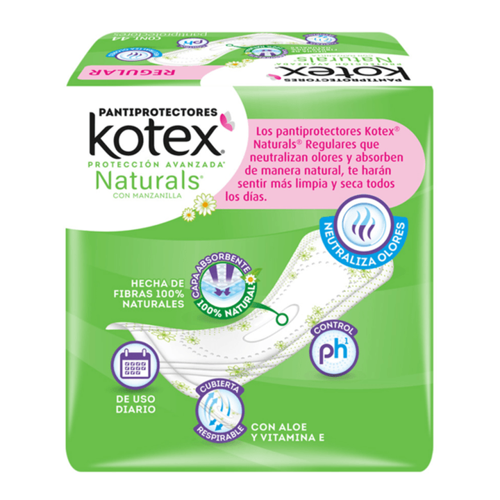 Kotex Pantiprotectores Diarios Naturals Regular O - H-E-B México