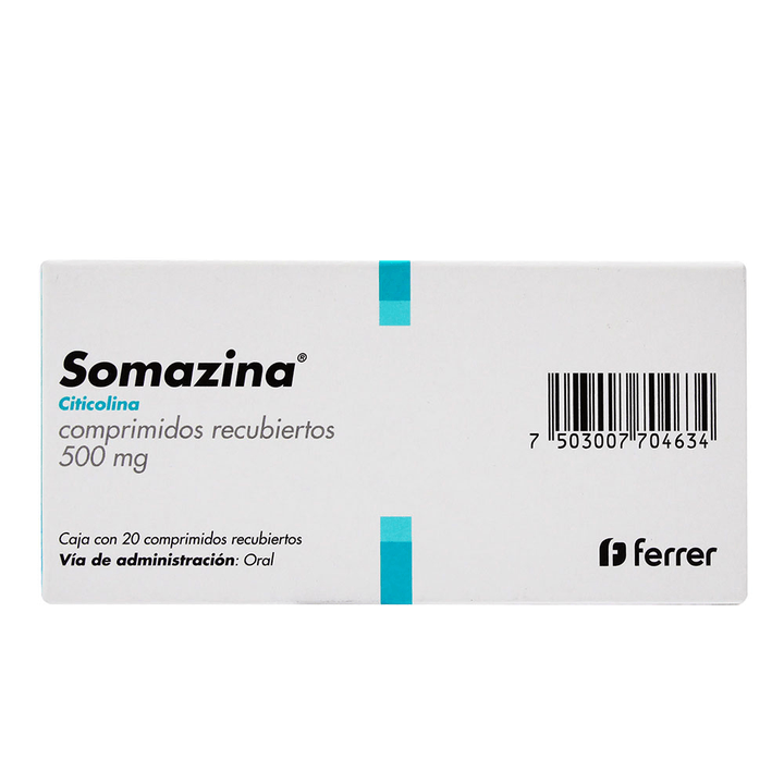 Ferrer Somazina 500 Mg C/20 Cpr Citicolina 20 Pz - H-E-B México