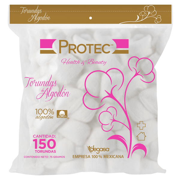 Protec Torundas de Algodón 150 g - H-E-B México