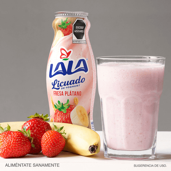 Yogurt Licuado Fresa Plátano y Cereales 220 g - H-E-B México