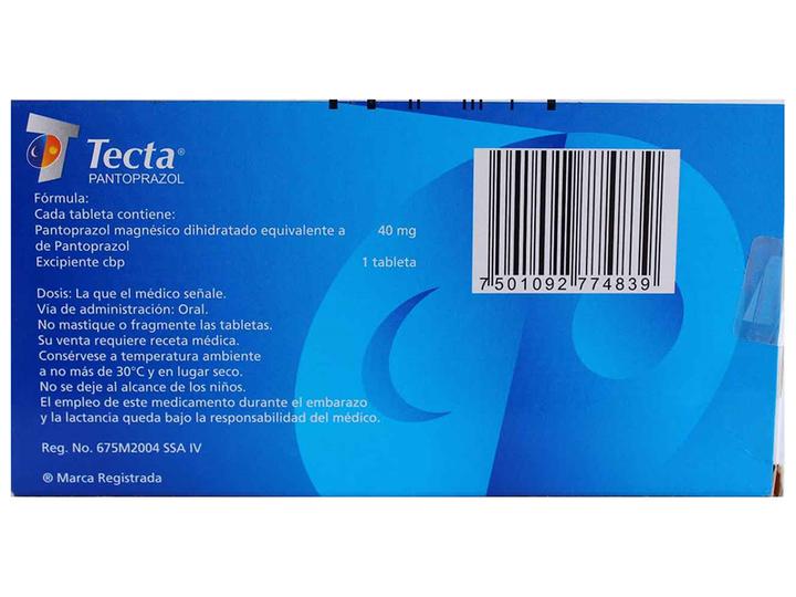 Takeda Tecta 40 Mg Tab 14 Cap Enterica Pantoprazol - H-E-B México