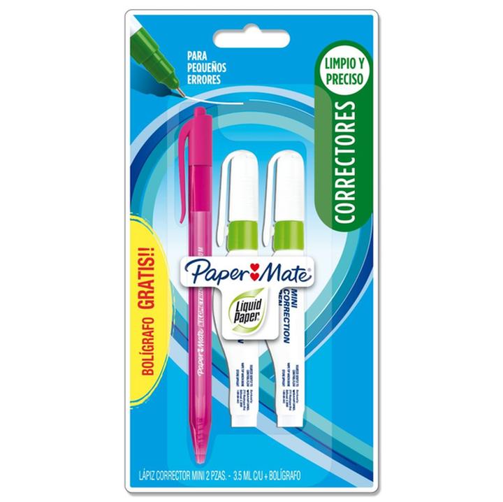 Papermate Corrector Líquido Liquid Paper 2 Pz - Mi Tienda del Ahorro