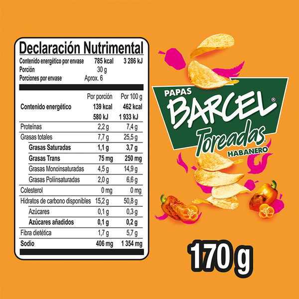 Barcel Papas Fritas Toreadas Sabor Habanero 170 g - H-E-B México