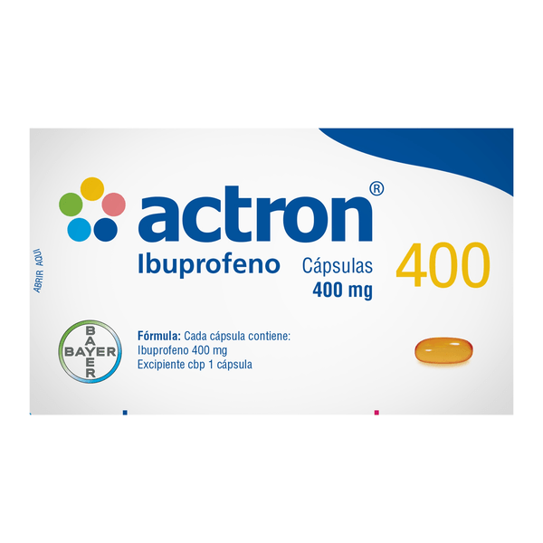 Bayer Rx Actron 400 Mg 30 Cap Ibuprofeno 30 Pz - H-E-B México