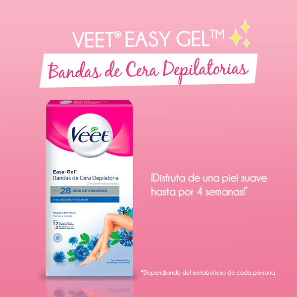 Veet Bandas Corporales Piel Sensible 12 pz - Mi Tienda del Ahorro