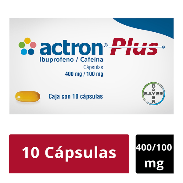 Bayer Rx Actron Plus 400/100 Mg Caps 10 Ibuprofeno - H-E-B México