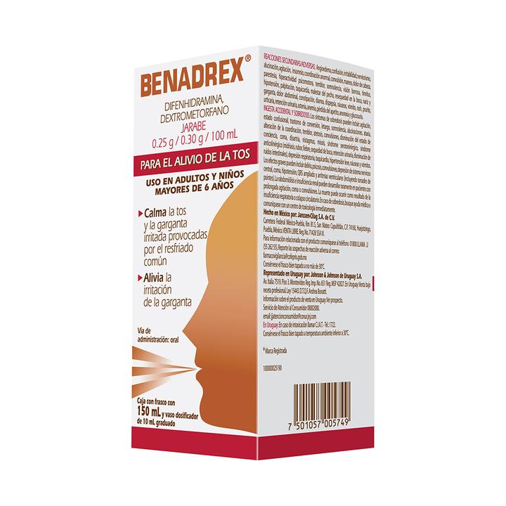 Benadrex Antitusivo Jarabe 150 Ml - H-E-B México