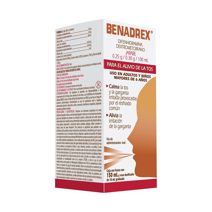 Benadrex Antitusivo Jarabe 150 ml - H-E-B México