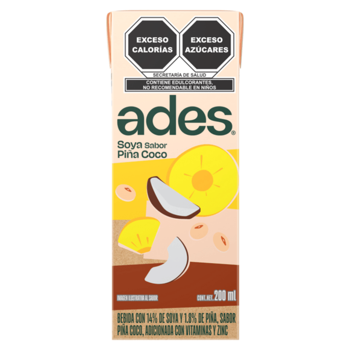 Ades Bebida Soya + Jugo de Piña Y Coco 200 Ml - H-E-B México