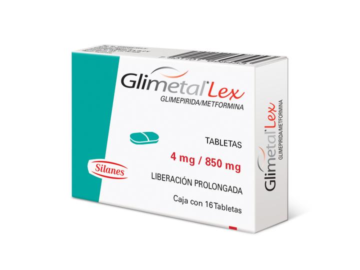 Silanes Glimetal-Lex 850/4 Mg Tab 16 594 16 Pz - H-E-B México