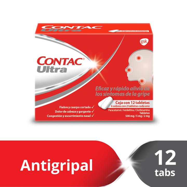 Contac Ultra Antigripal con 12 pz - Mi Tienda del Ahorro