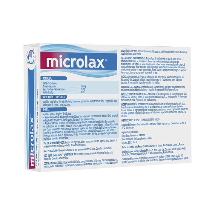 Microlax Laxante Enemas 90mg 4 Pz - Mi Tienda del Ahorro