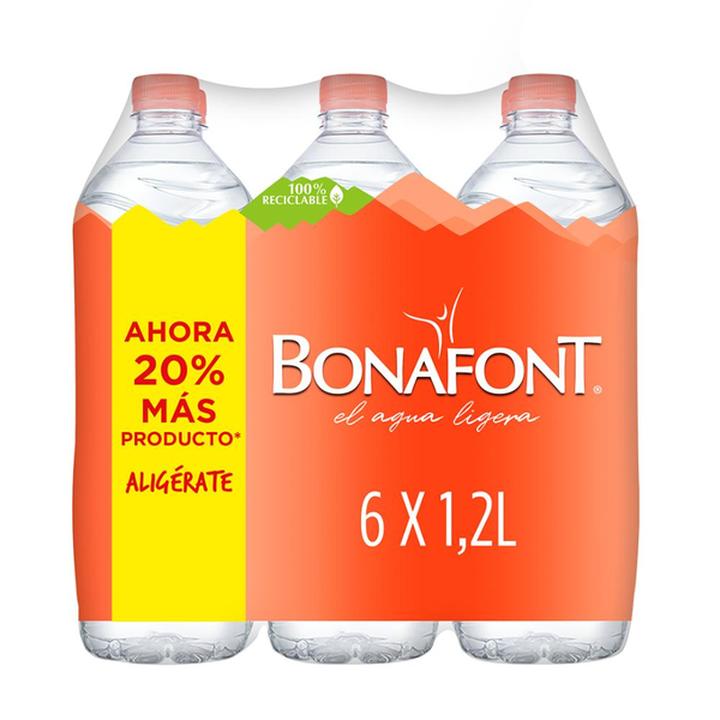 Bonafont Agua Natural 1.2 L 6 pz - H-E-B México