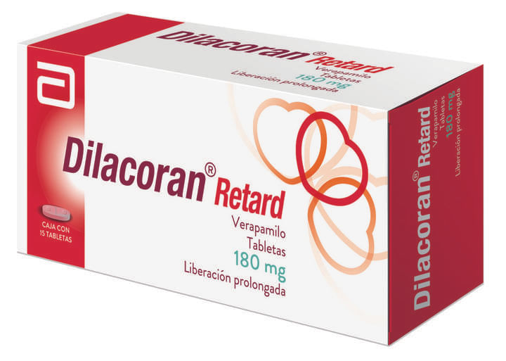 Abbott Dilacoran Retard 180 Mg 15 Tab Verapamilo 1 - H-E-B México
