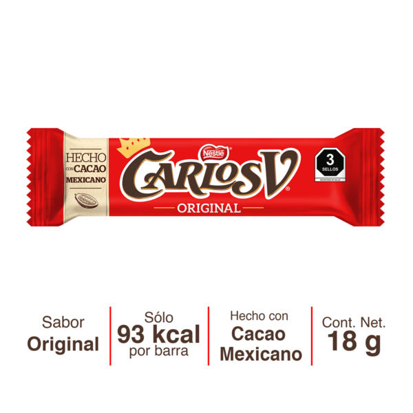 Carlos V Chocolate con Leche Carlos V 18 g - H-E-B México