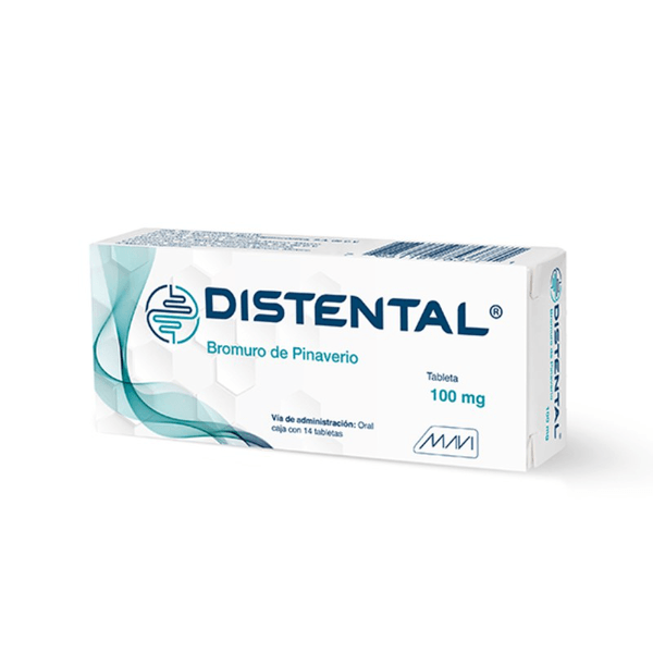 Mavi Distental 100mg 14 Tabs Bromuro Pinaverio Gen - H-E-B México