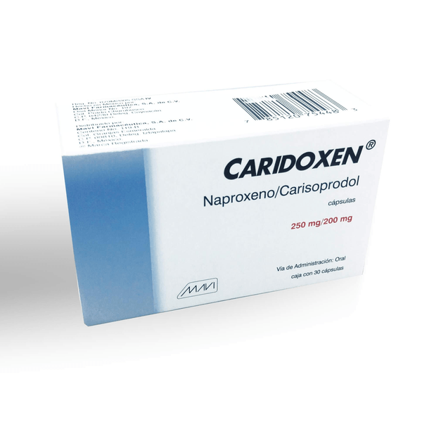 Mavi Caridoxen 250/200mg 30cap Naproxeno/Carisopro - H-E-B México