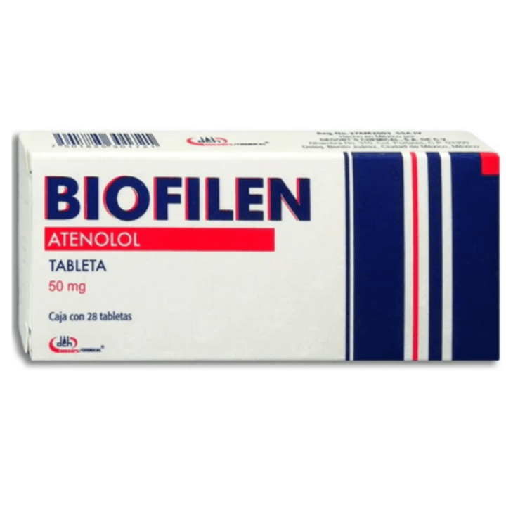 Gft Biofilen 50mg 28 Cap Atenolol Gen 28 Pz - H-E-B México