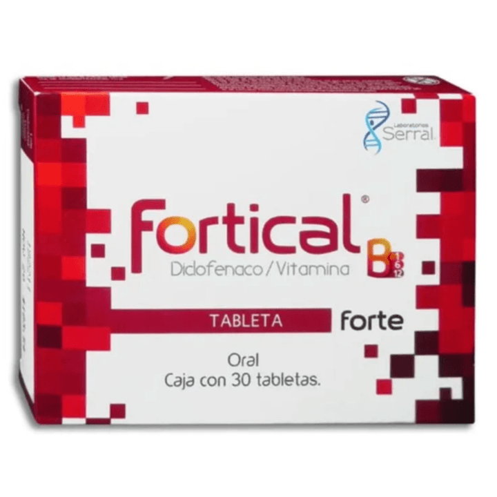 Fortical Forte Diclofenaco / Vitamina B 30 Tabletas - H-E-B México