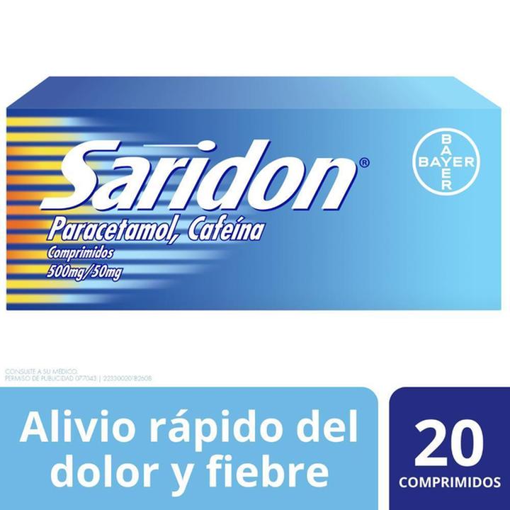 Bayer Saridon Analgesico Y Antipiretico 500 Mg/ 50 Mg con 20 pz - H-E-B ...
