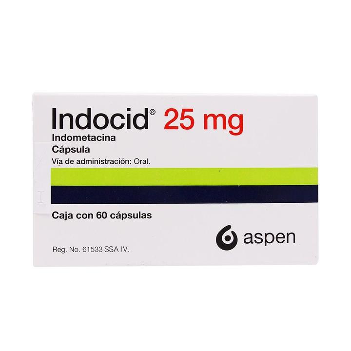 Aspen Indocid 25 Mg 60 Cap Indometacina 60 Pz - H-E-B México