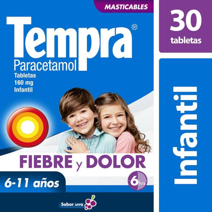 Tempra Analgesico Infantil 160 mg con 30 pz - H-E-B México