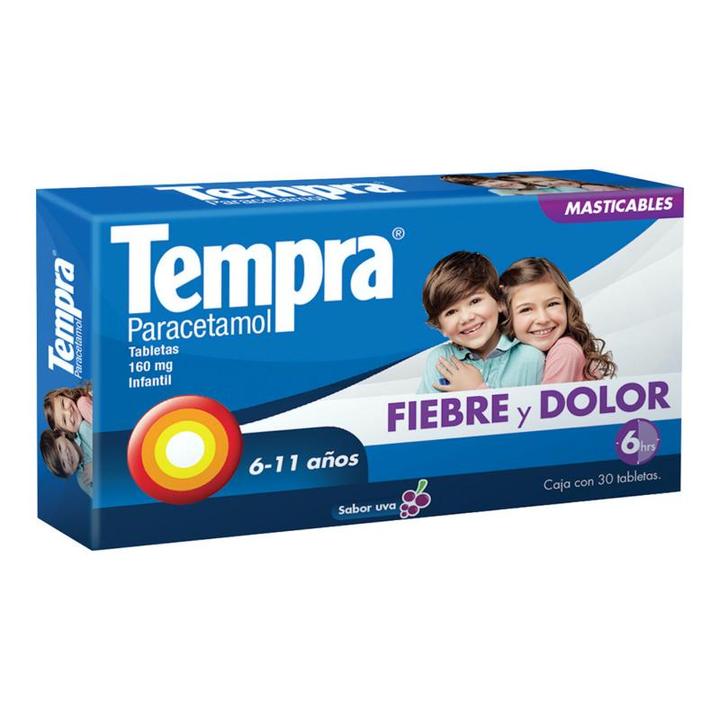 Tempra Analgesico Infantil 160 mg con 30 pz - H-E-B México