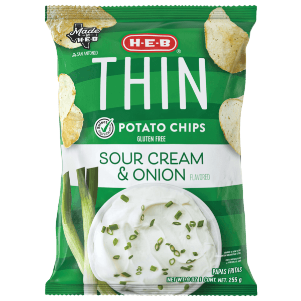 HEB Papas Fritas Thin Sabor Crema Y Cebolla 255 g - H-E-B México