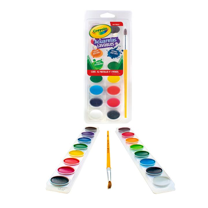 Crayola Acuarela Lavable 16 Colores 1 Pz - H-E-B México