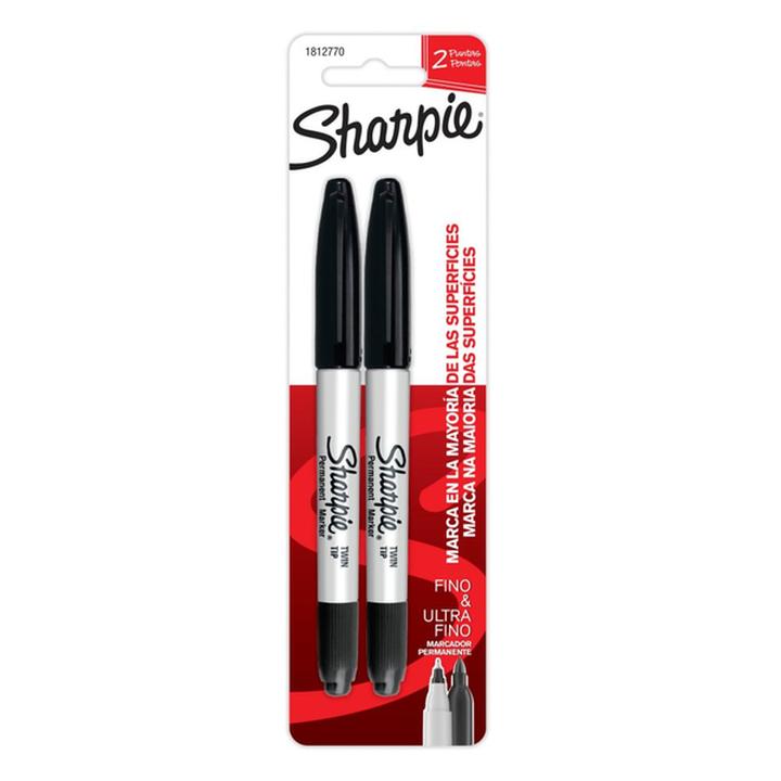 Sharpie Marcador Permanente Twin Tip Negro 2 Pz - H-E-B México