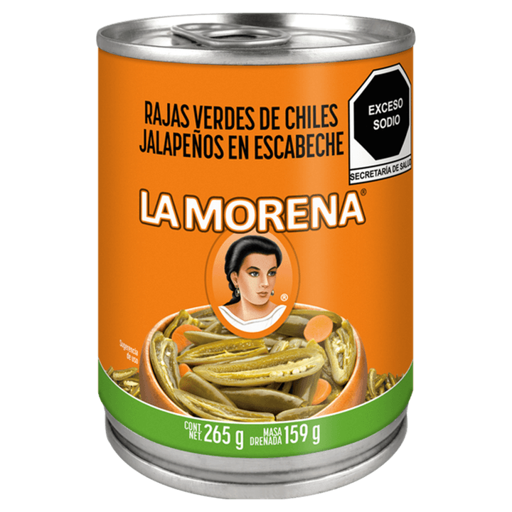 la Morena Chiles Jalapeños Rajas Verdes Lata 265 G - H-E-B México