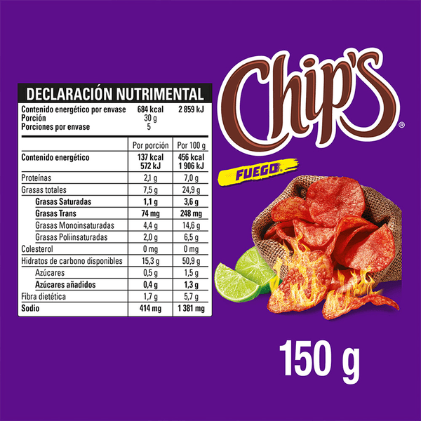 Papas Fritas Chips Fuego 150 G Mi Tienda Del Ahorro