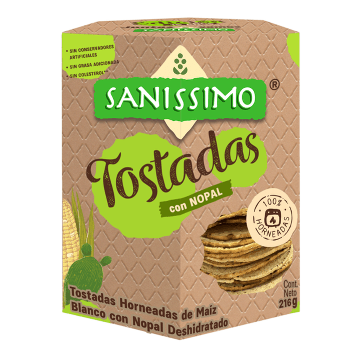 Sanissimo Tostadas Nopal Horneada 216 g - Mi Tienda del Ahorro