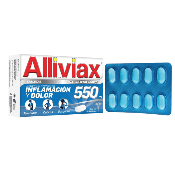 Alliviax Antinflamatorio Y Dolor con 10 pz - H-E-B México