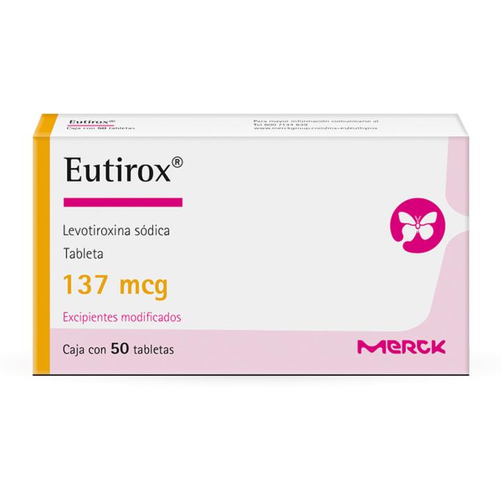 Merck Eutirox 137 Mcg 50 Tab Levotiroxina Sodica 5 - H-E-B México