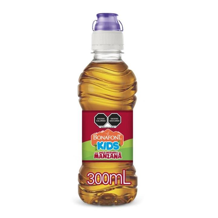 Bonafont Kids Agua con Jugo Natural de Manzana con Chupón 300 ml - H-E ...